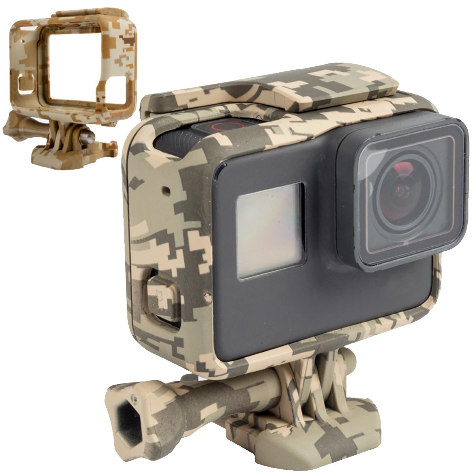 PC-Camouflage-Protective-Mount-Case-Cover-Frame-for-GoPro-Hero-5-6-7 ...