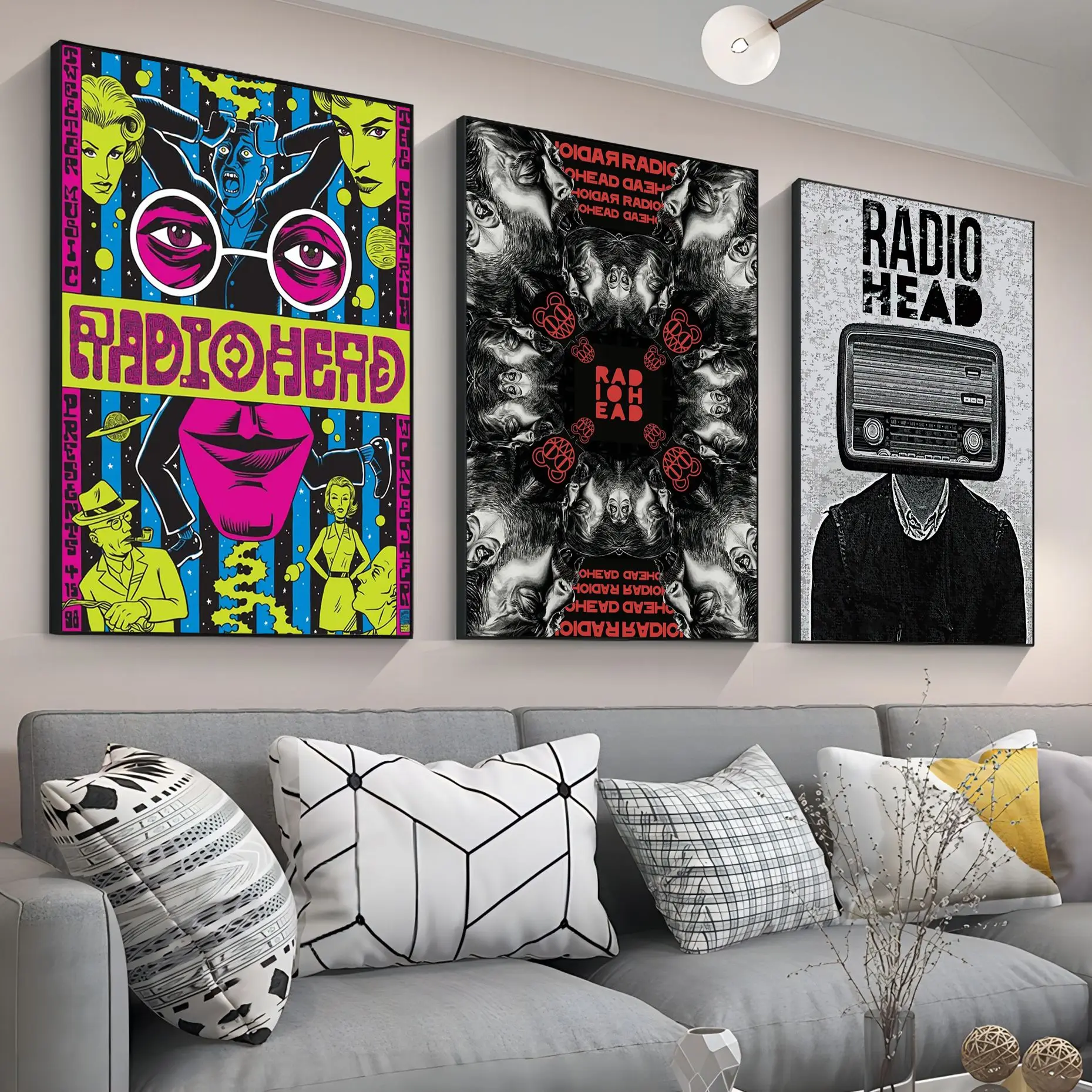 Rock Band Radiohead Music Art Classic Vintage Posters Vintage Room Bar ...