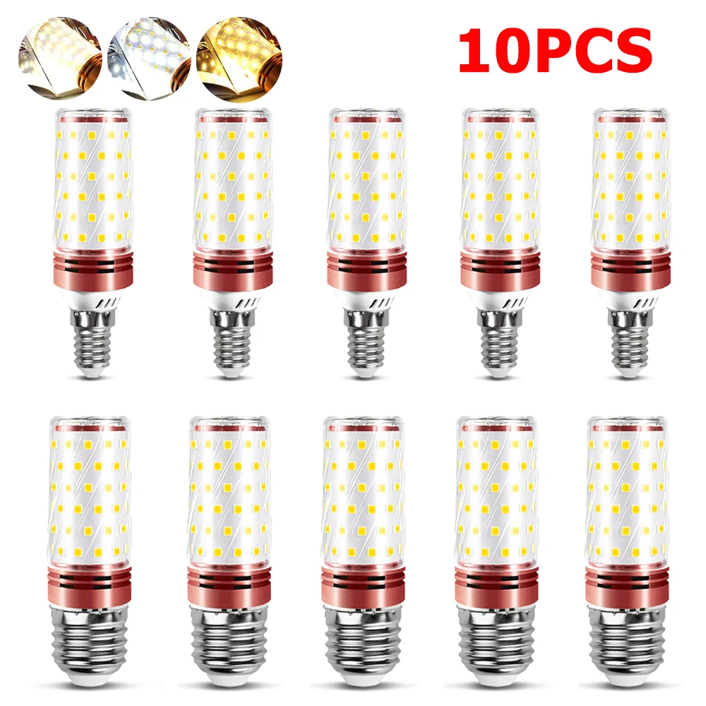 10PCS-Set-E27-E14-LED-Light-12W-16W-20W-Super-Bright-LED-Lamp-Tricolor ...
