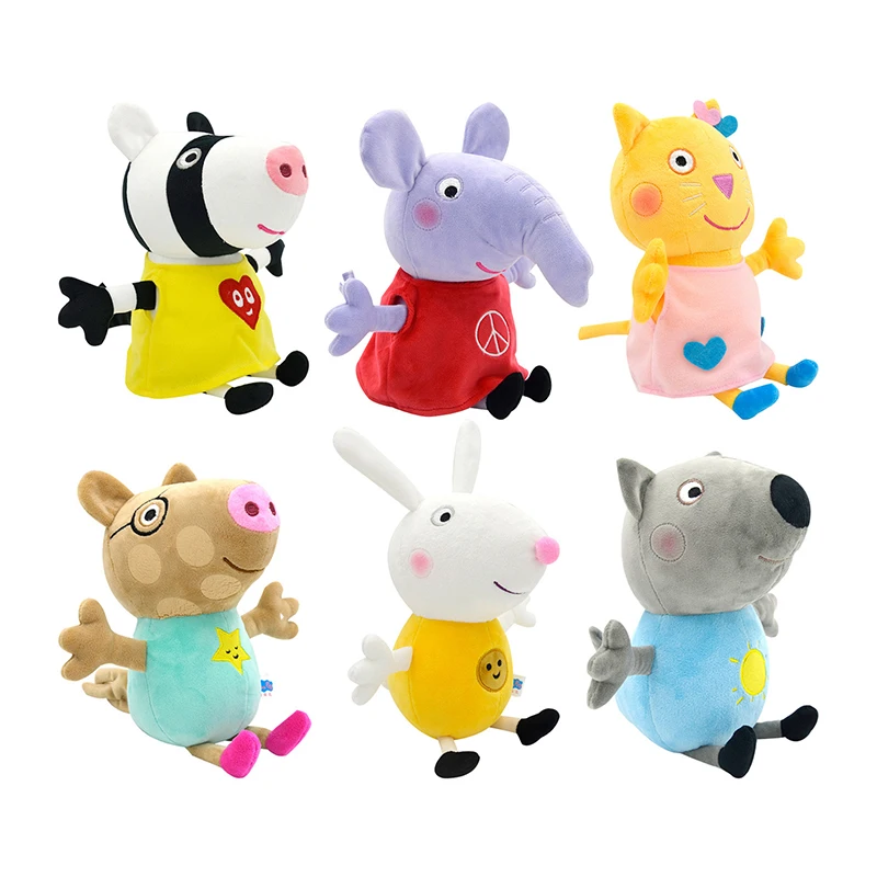 2pcs-set-Peppa-Pig-Plush-Toy-Set-Peppa-Pig-s-Friend-Partner-Little ...