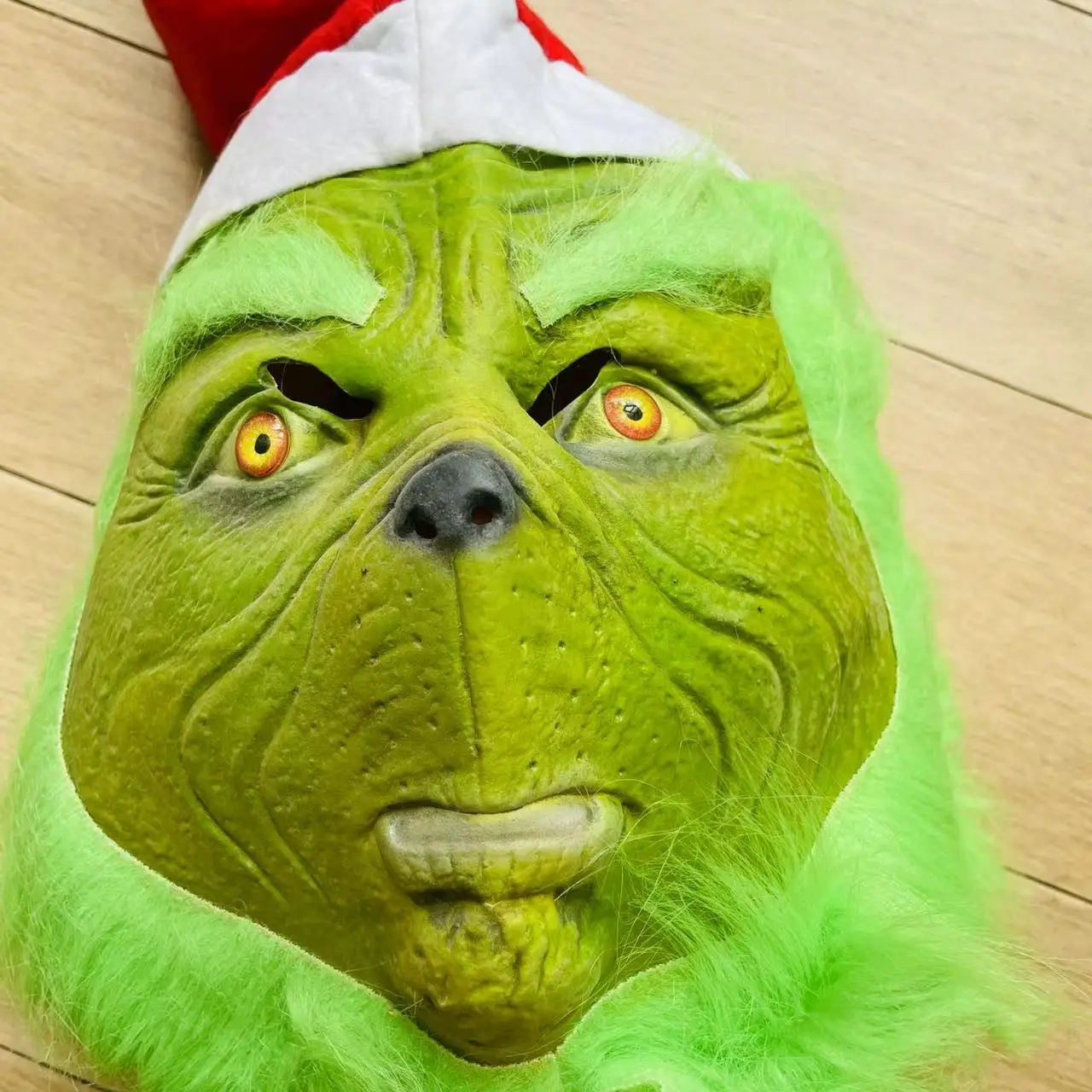 Sombrero-de-animal-de-pelo-verde-aterrador-para-fiesta-de-Navidad-m ...