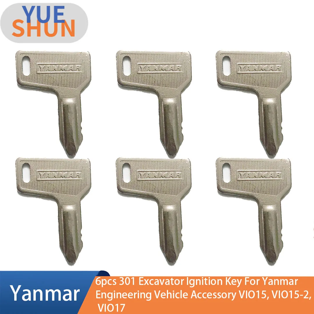 6pcs-301-Excavator-Ignition-Key-For-Yanmar-Engineering-Vehicle ...