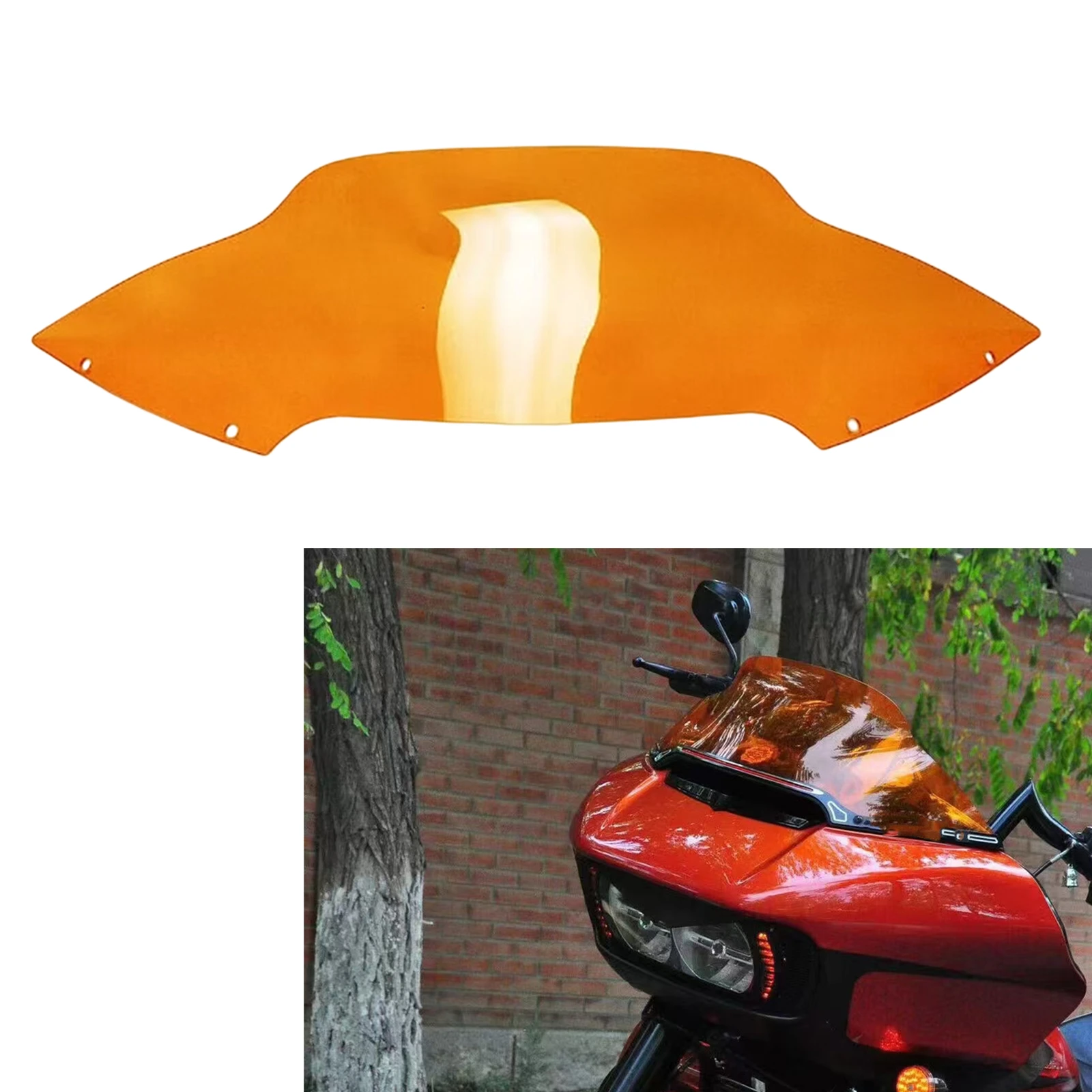 Motorcycle 7 inch Front Windshield Windscreen Deflector Cover Plate For ...