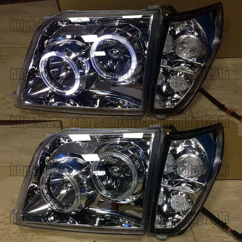 2PCS-LED-Headlights-Headlamp-For-Toyota-LAND-CRUISER-PRADO-LC90-FJ90-90 ...