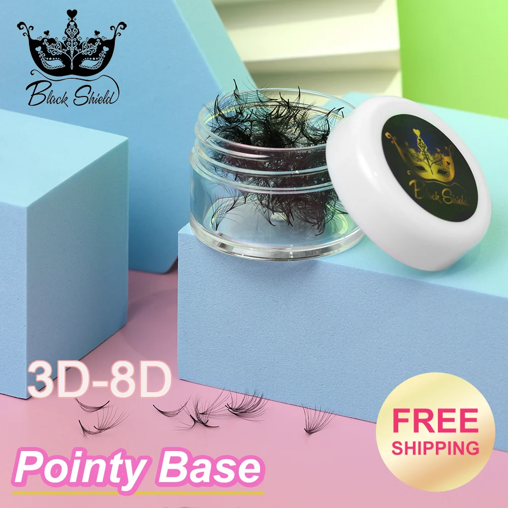 Black-Shield-300-Fans-Handmade-Premade-Lash-Fans-Pointy-Base-Loose-Pre ...