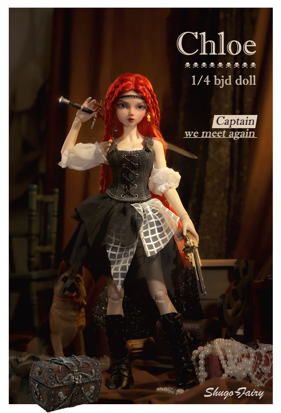 FL Minifee Chloe 1/4 BJD Dolls Body With Attractive Pirate StyleHigh ...