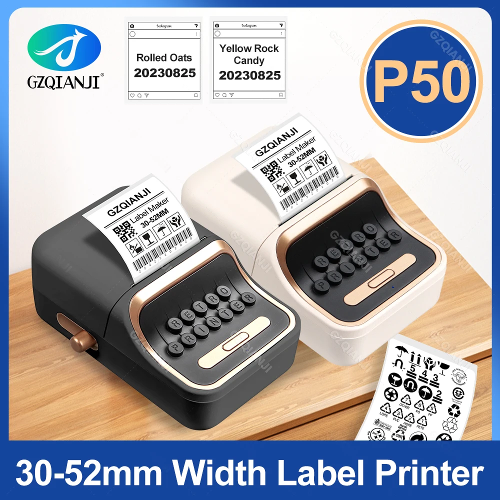 20-50mm-Mini-Printer-Portable-Thermal-Label-Stickers-Paper-Printer-Self ...