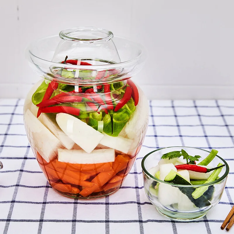 2-5kg-5kg-Korean-Glass-Kimchi-Jar-Organizer-Pickled-Cans-Container ...