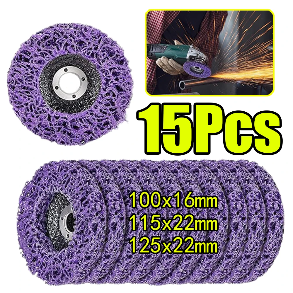 1-15Pcs 100/115/125mm Coral Disc Poly Strip Disc for Angle Grinder ...