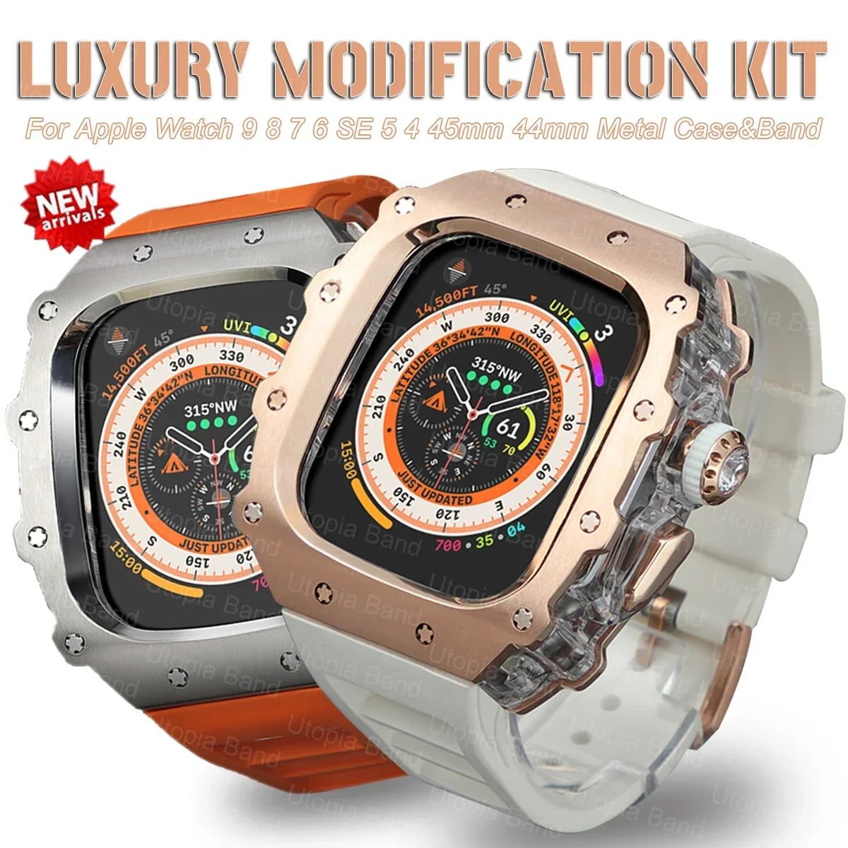 Luxury-Modification-Kit-For-Apple-Watch-Ultra-2-49mm-Stainless-Steel ...