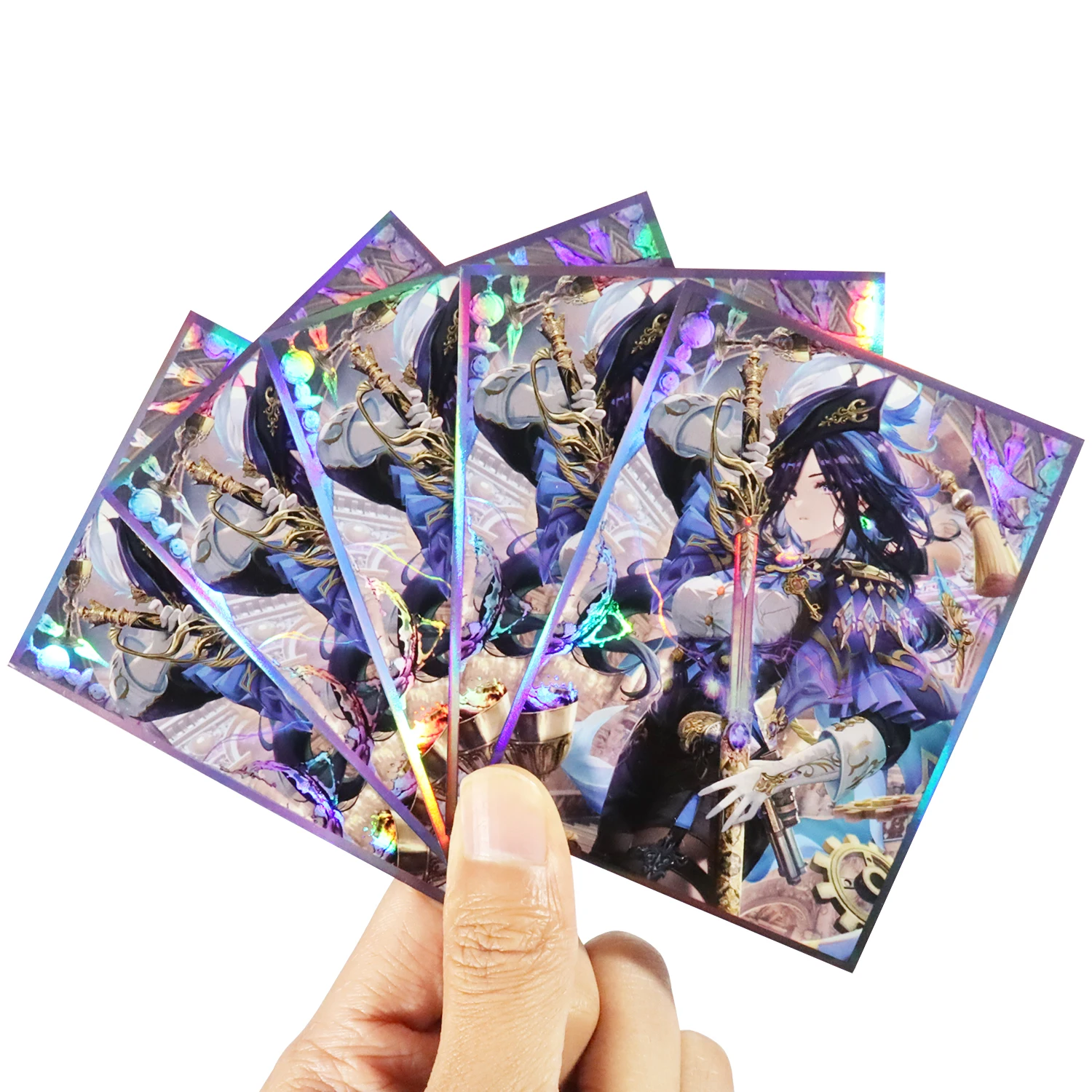 60PCS-LOT-Clorinde-Standard-Size-Holographic-Outer-Sleeves-Protector ...