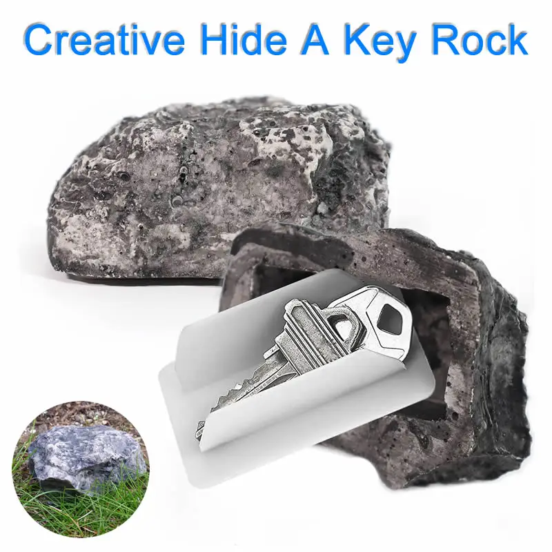 Sight-Secret-Rock-Stone-Shape-Spare-Key-Safe-Box-Waterproof-Hidden ...