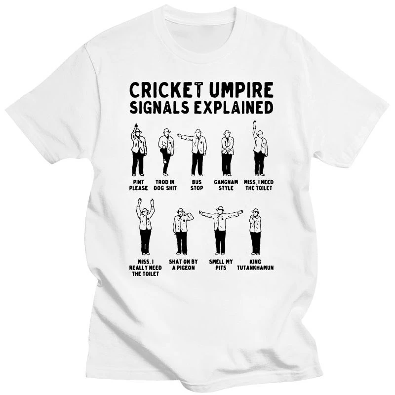Mens Clothing Man Clothing Cricket Umpire Signals T Shirt, Premium ...