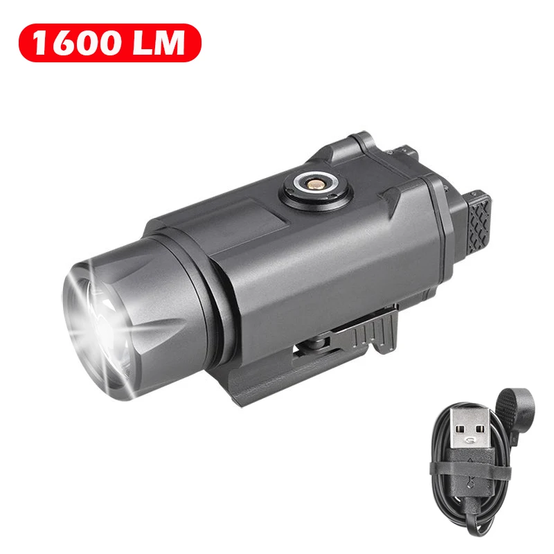 1600-Lumens-Tactical-Flashlight-Magnetic-Rechargeable-LED-Pistol-Weapon ...