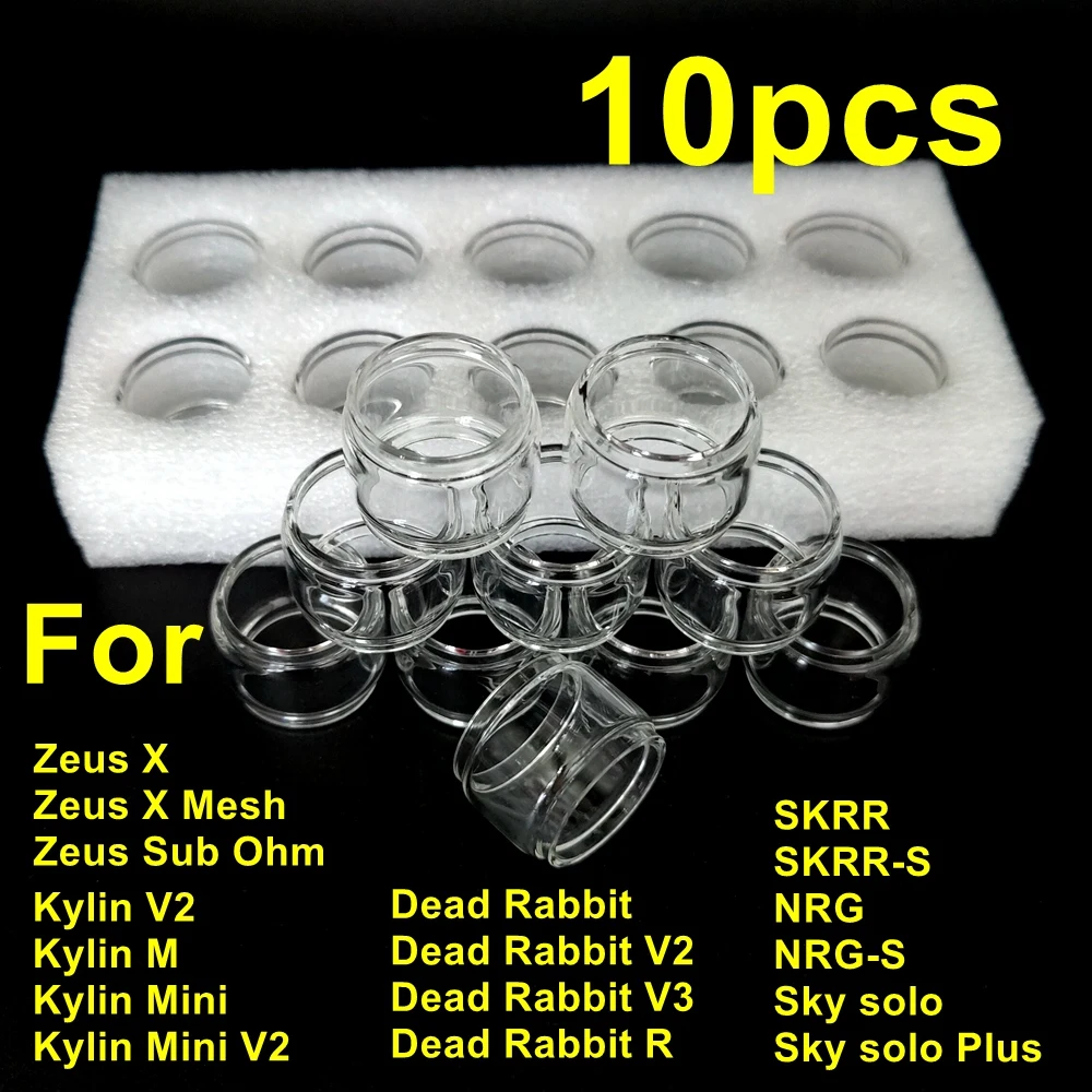 10PCS-Bubble-Glass-Tube-For-Zeus-X-Mesh-Subohm-Kylin-Mini-V2-M-Dead ...
