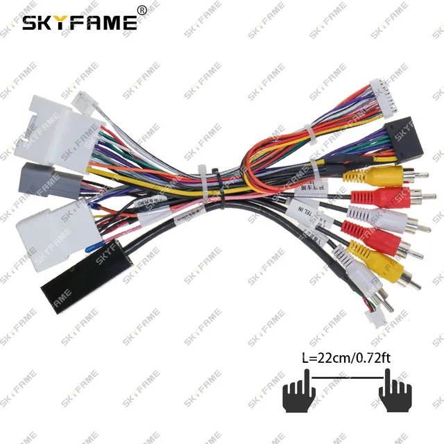 SKYFAME Car 16pin Wiring Harness Adapter Canbus Box Decoder For ...