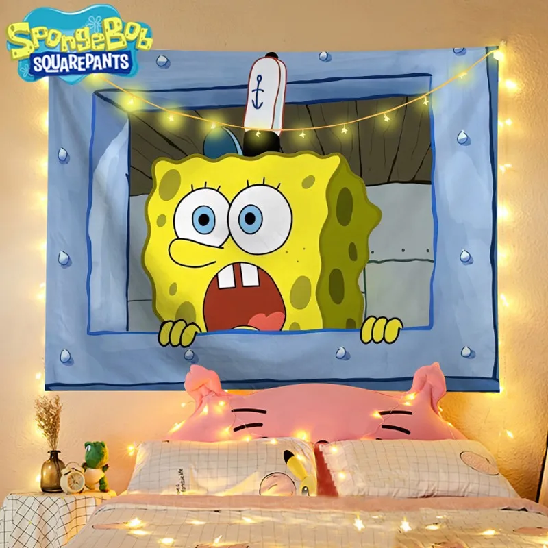 SpongeBob-dekorative-Tapete-Cartoon-Leinwand-Patrick-Star-Schlafzimmer ...