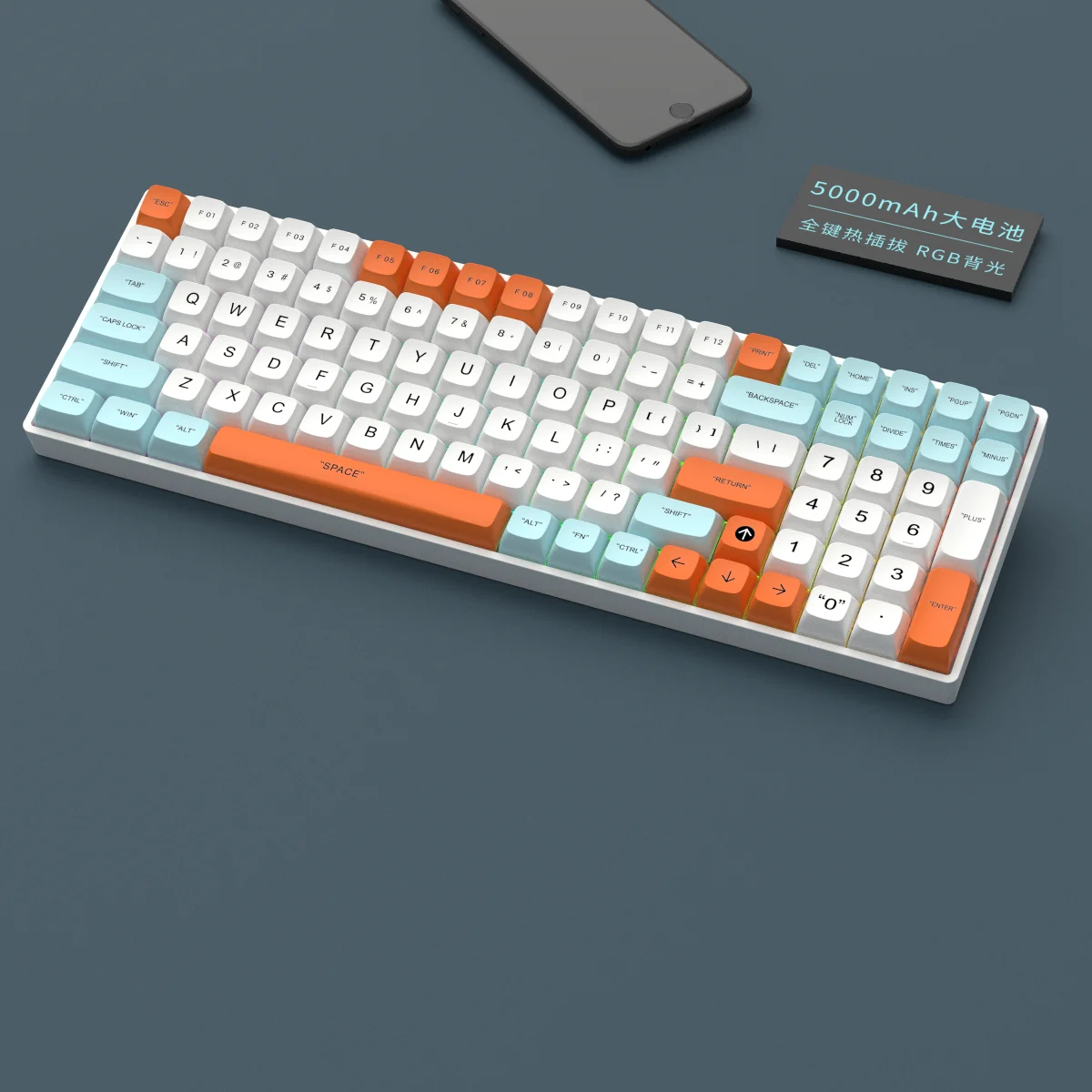 MK100-Wireless-Mechanical-Keyboard-Hot-Plug-3-Mode-Connection-5-0-BT-2 ...