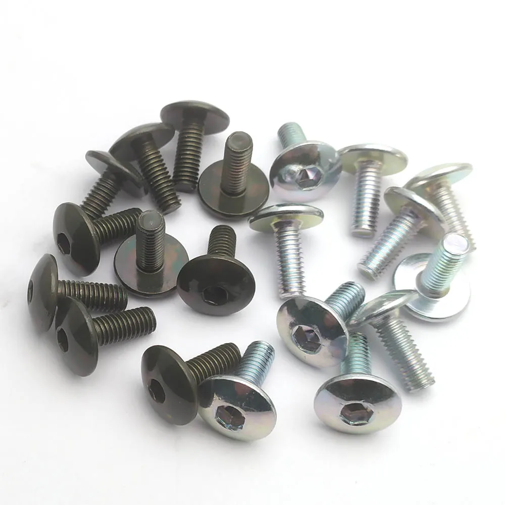 10pcs-Big-Flat-Round-Head-Inner-Hexagon-Screw-Bolt-M6-6mm-M6X16-for ...