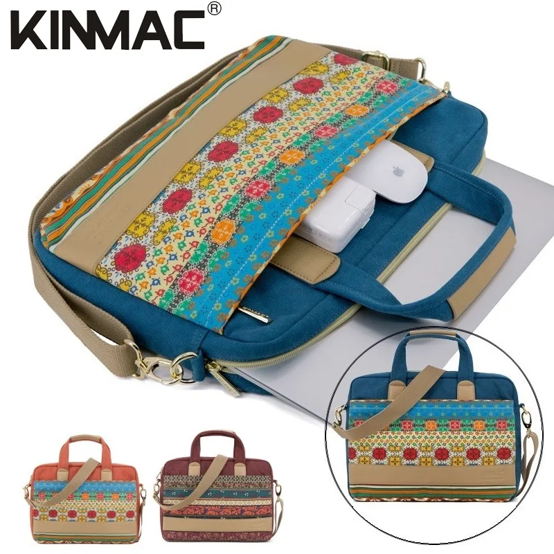 Kinmac Brand Bohemia Messenger Laptop Bag 13,15.6 Inch,Canvas Lady ...