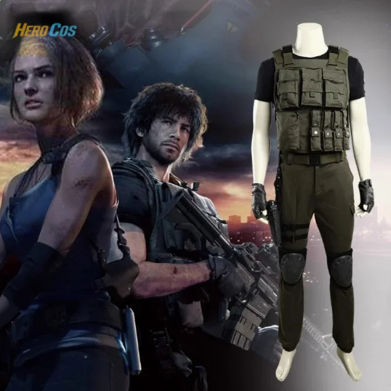 Resident Evil 3 Remake Carlos Cosplay Costume Anime Suits Party Role ...