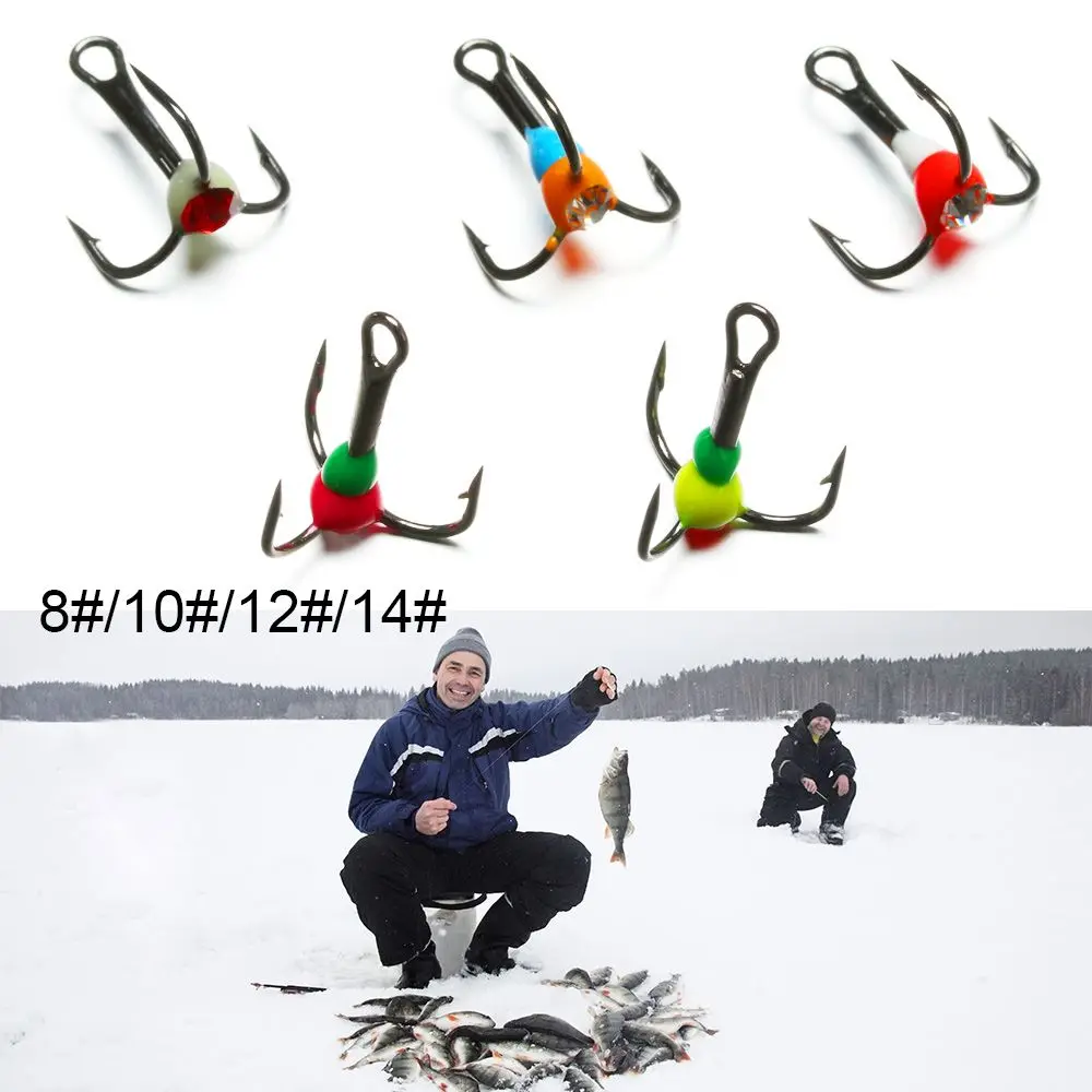 5pcs-Fishing-Hooks-Winter-Ice-Fishing-Hooks-Three-jaw-Hook-High-Carbon ...