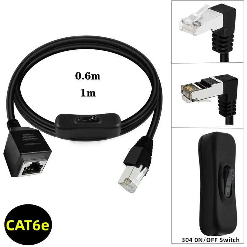 Gigabit-Cat6e-Network-Jumper-With-304-Switch-RJ45-Ethernet-Network-Male ...