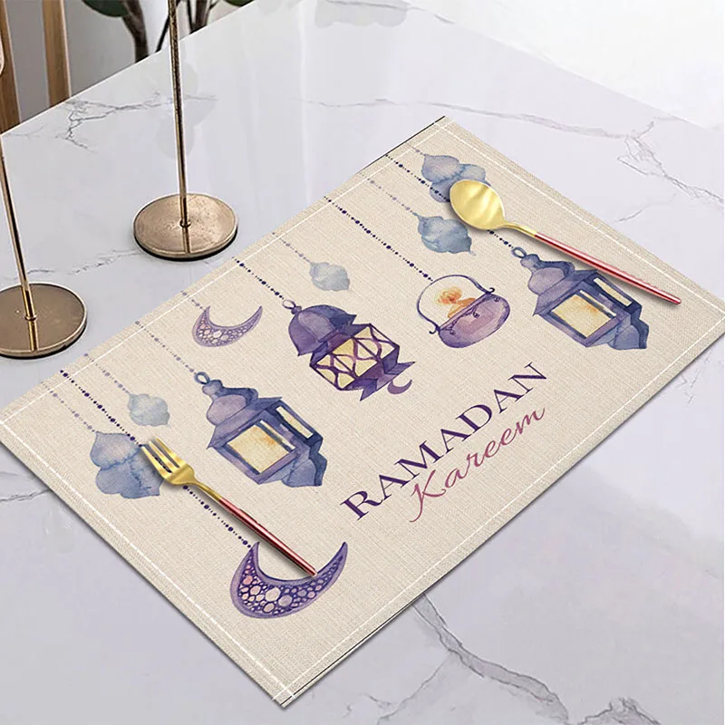 Ramadan-Decoration-2024-Linen-Placemat-EID-Mubarak-Table-Ornaments ...