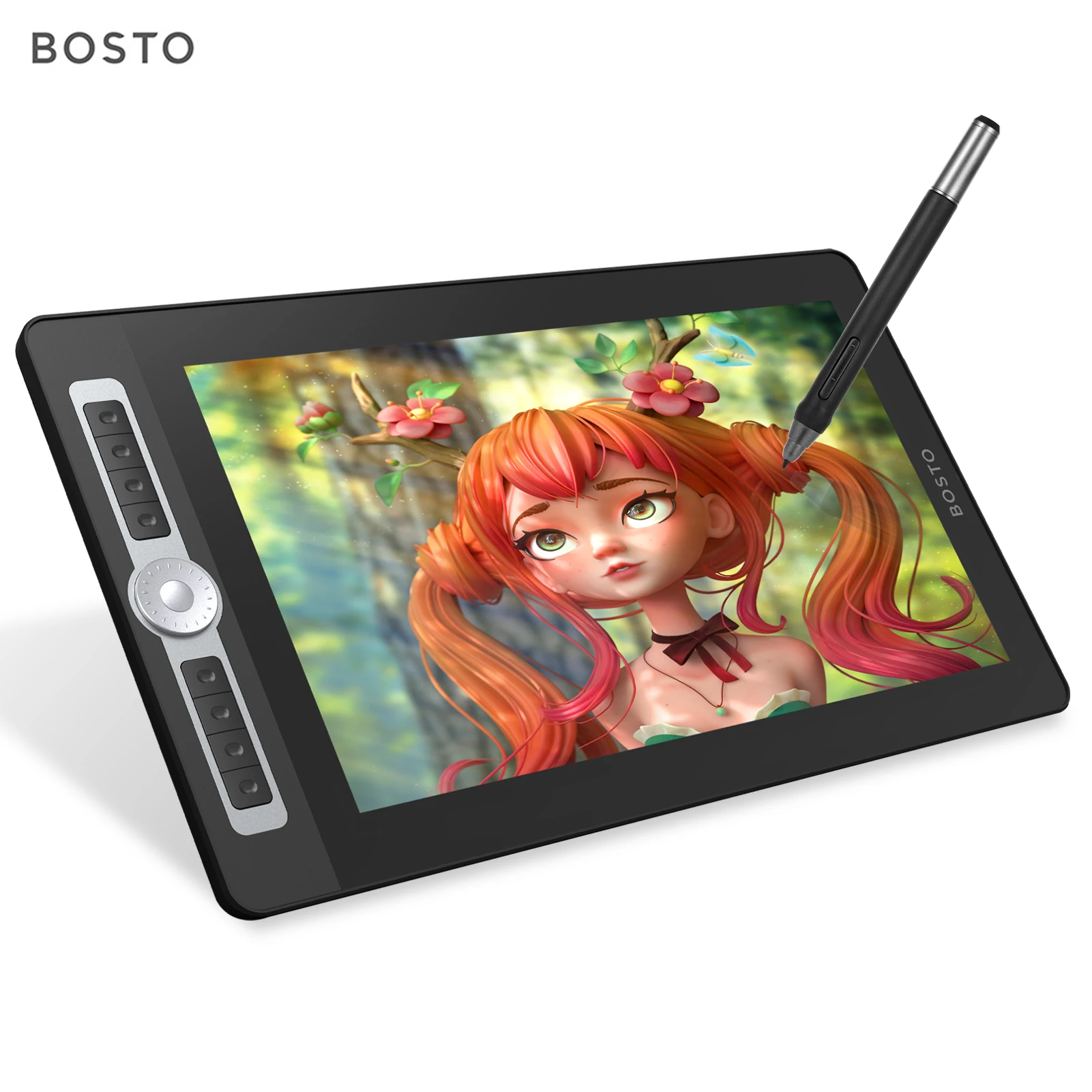 BOSTO 16HD Pro Portátil 15.6 Polegada H IPS LCD Desenho Gráfico Tablet ...