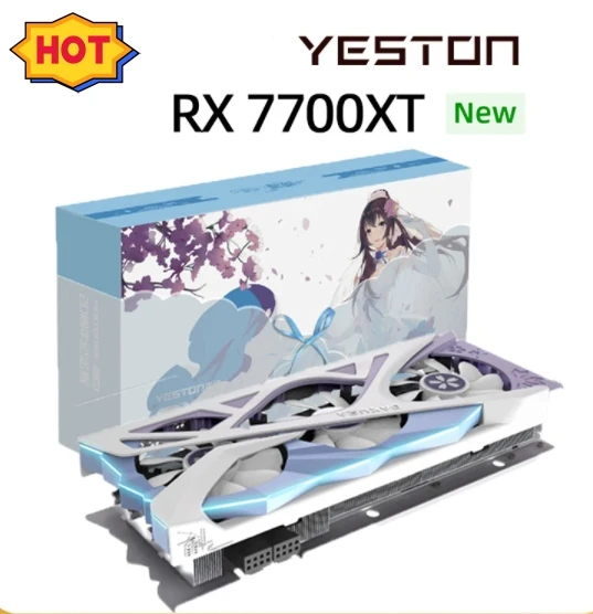 YESTON-RX-7700-XT-12GB-GDDR6-Graphics-Card-8-8-Pin-192bit-GPU-AMD ...