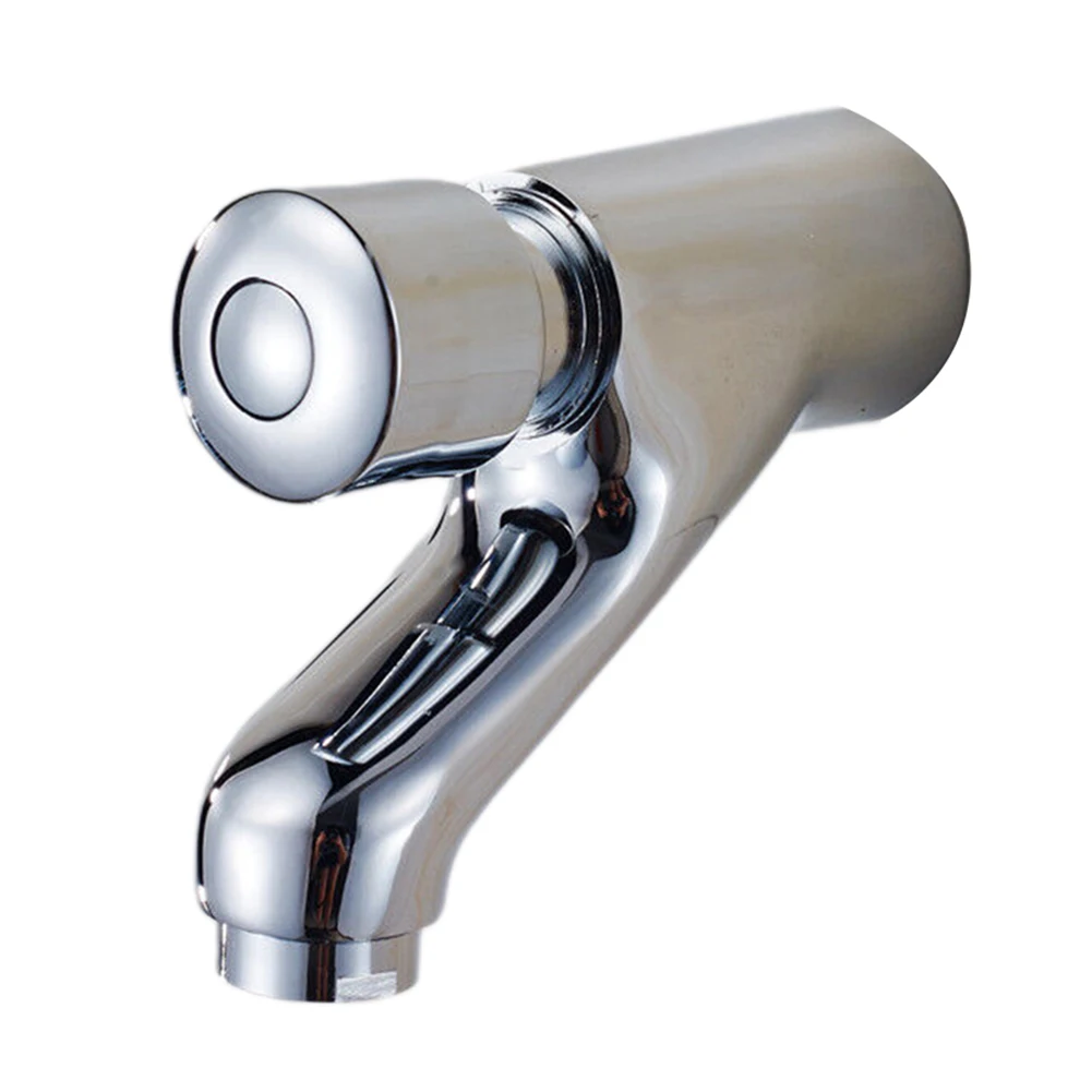 Bathroom-Self-Closing-Tap-Basin-Push-Wall-Faucet-Delay-Single-Lever ...