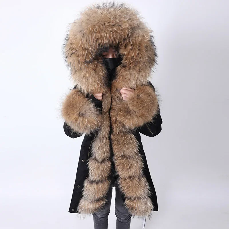 2023-Maomaokong-Winter-Jacket-Women-Big-Natural-Real-Fox-Raccoon-Fur-Collar-Coat-Female-Clothing ...
