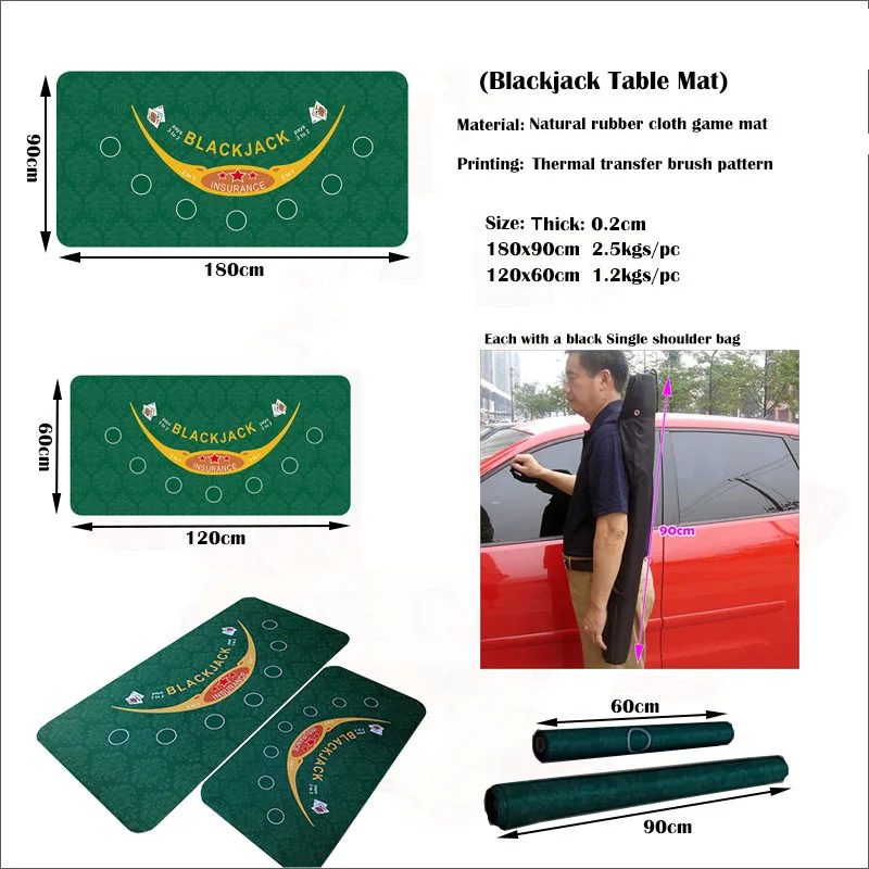 Blackjack-camur-a-pano-de-mesa-de-jogo-de-borracha-preto-jack-baccarat ...
