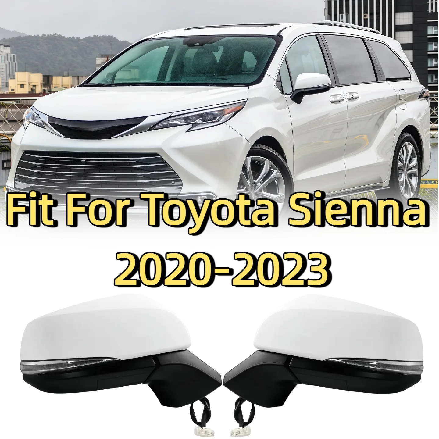 For Toyota Sienna 2020-2023 Car Accessories Side Door Rearview Mirror ...