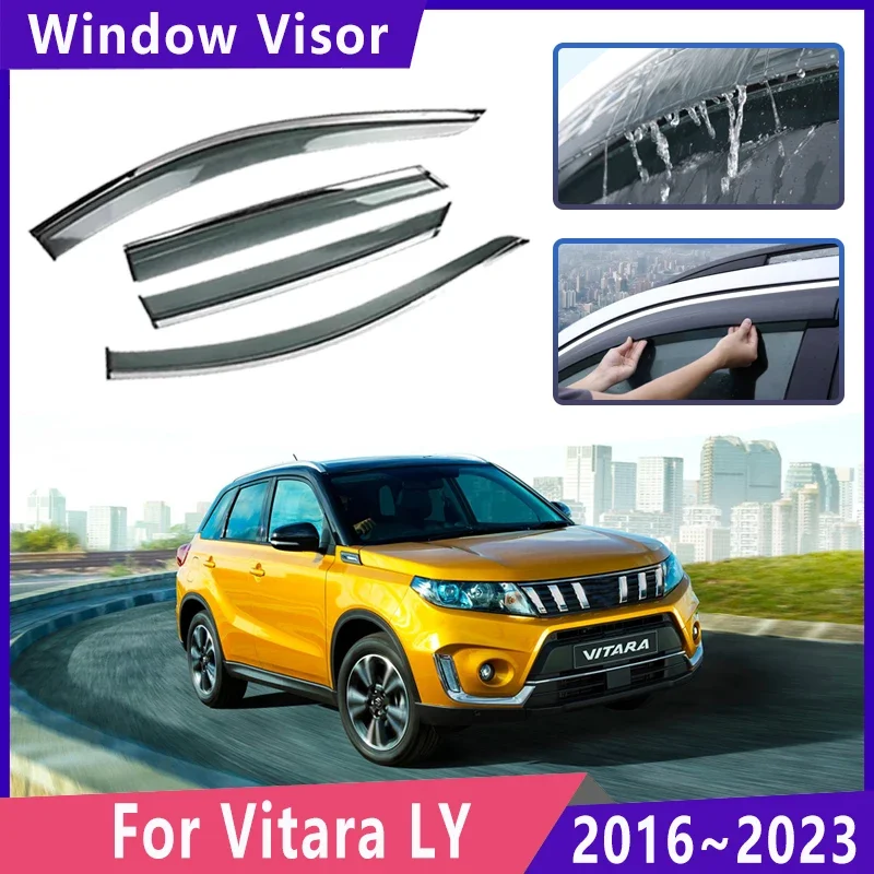 For Suzuki Vitara LY MK4 2016~2023 Escudo Side Window Visor Waterproof ...