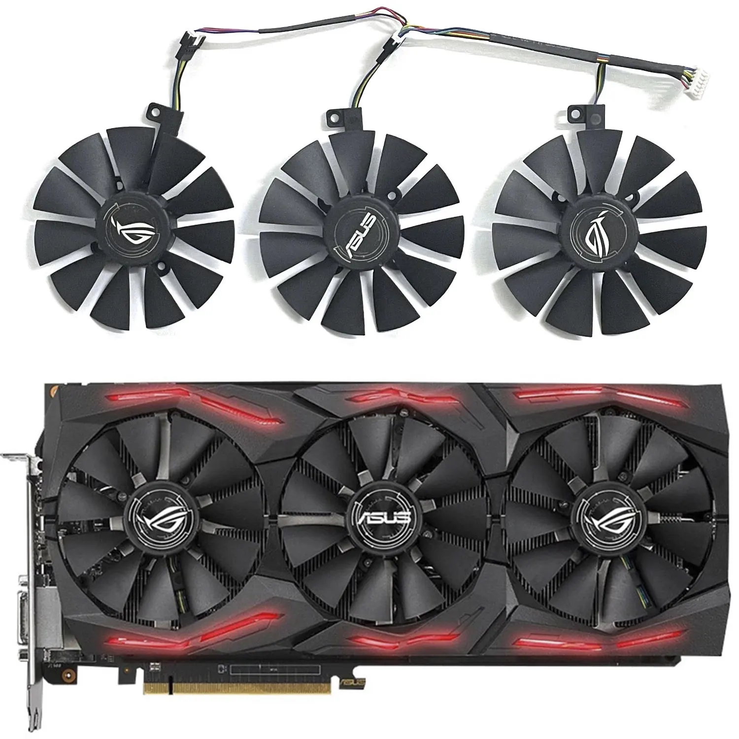 ASUS ROG STRIX Replacement GPU Cooling Fan For ASUS ROG STRIX GTX 1080 ...