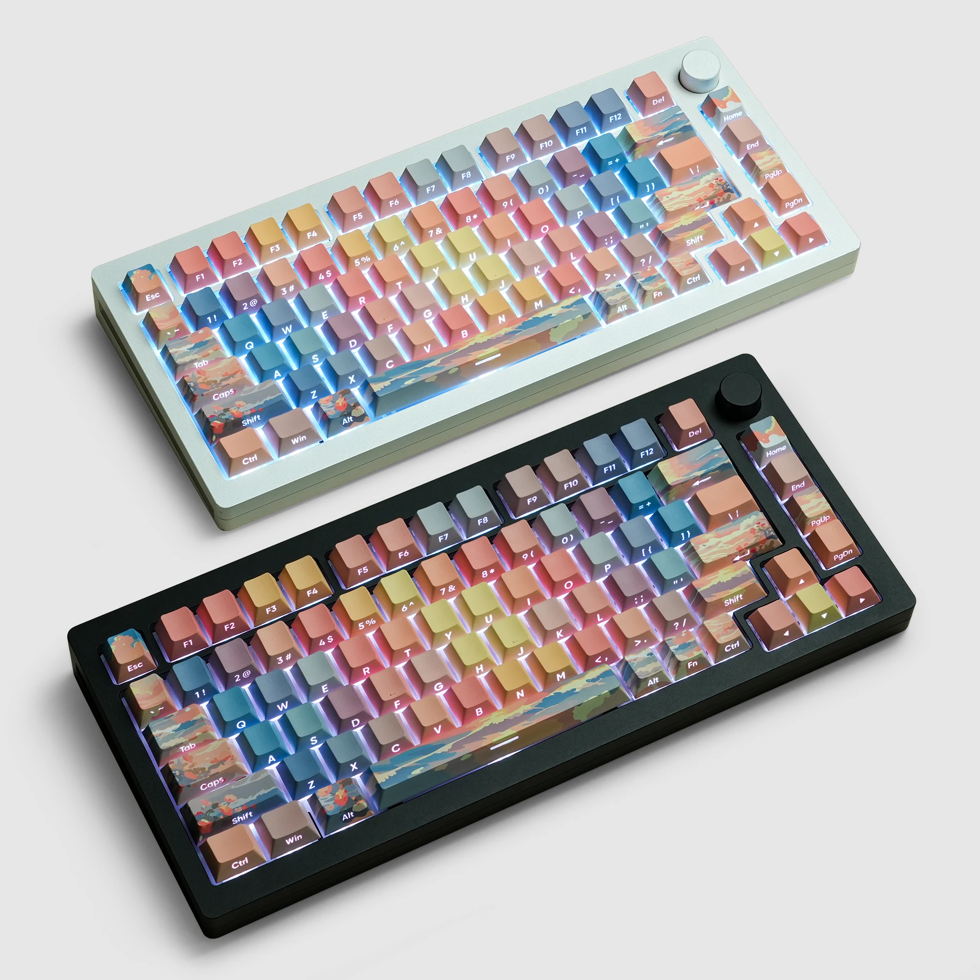 131-Keys-RGB-Backlit-Shine-Through-Keycaps-Side-Printed-Dye-Sub-PBT ...