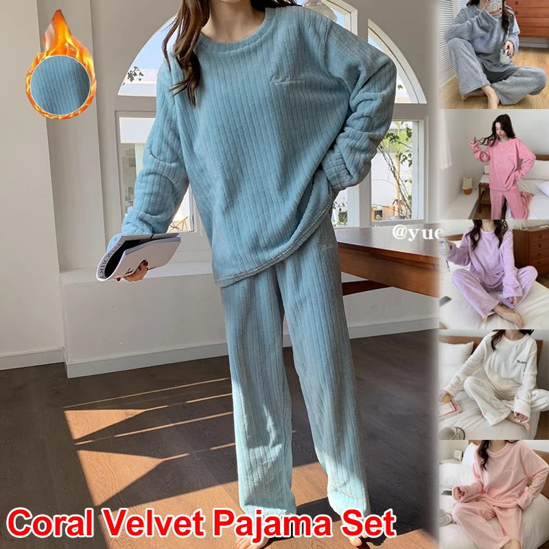 Winter-Women-s-New-Pajamas-Homewear-Suit-Women-s-Fall-and-Winter-Warm ...