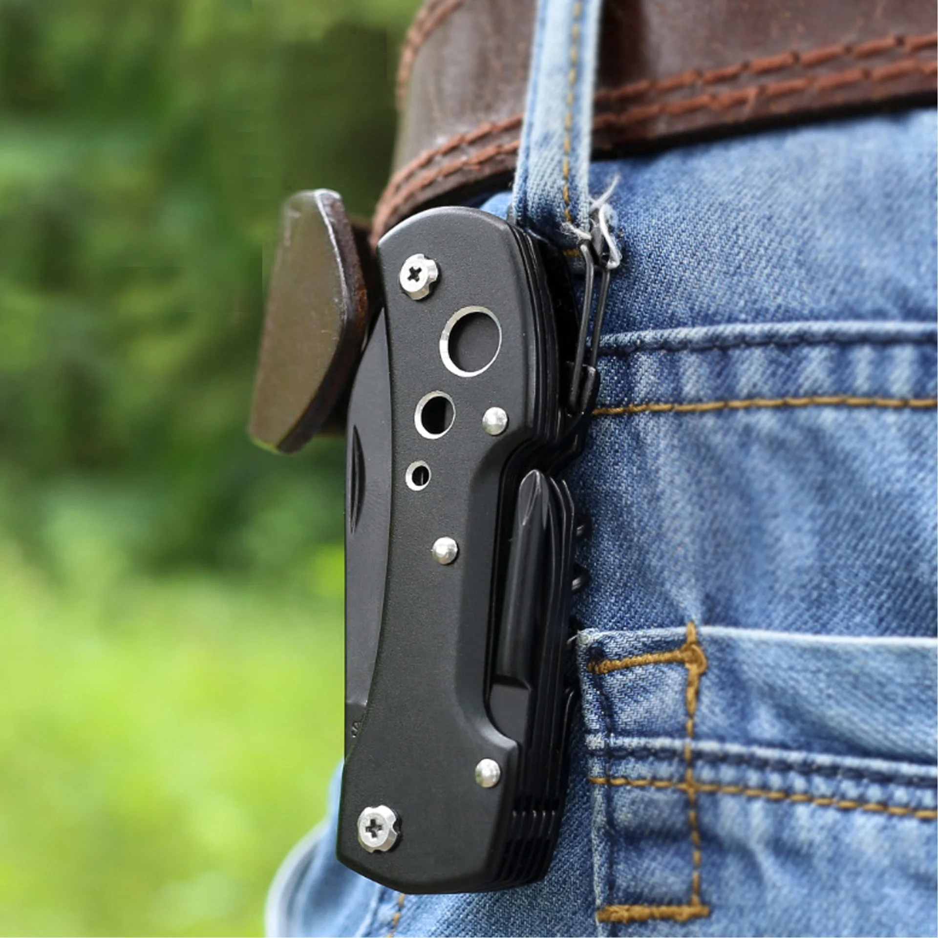 Couteau-suisse-multifonction-en-acier-inoxydable-EDC-porte-cl-s-de ...