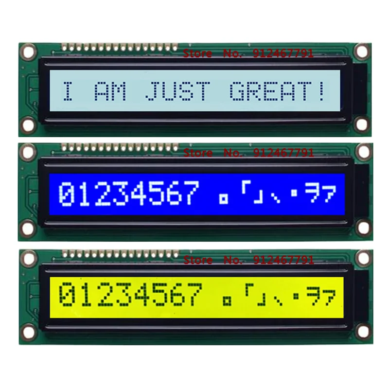 5V Bigger 1601 Display Large Character 16X1 16*1 Dot Matrix Screen Module LCD Industrial ...