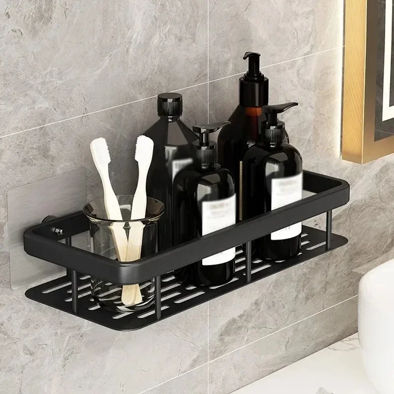 Punch-free-Bathroom-Shelf-Shelves-Wall-Mounted-Shampoo-Storage-Rack-For ...