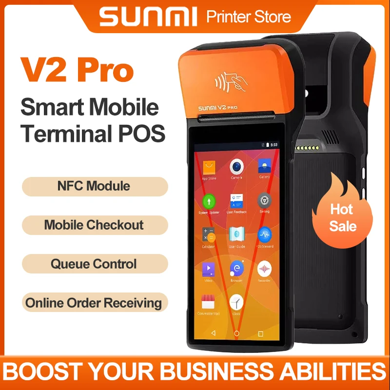 SUNMI-V2-PRO-4G-Android-Handheld-Terminal-POS-Thermal-58mm-Printer-With ...