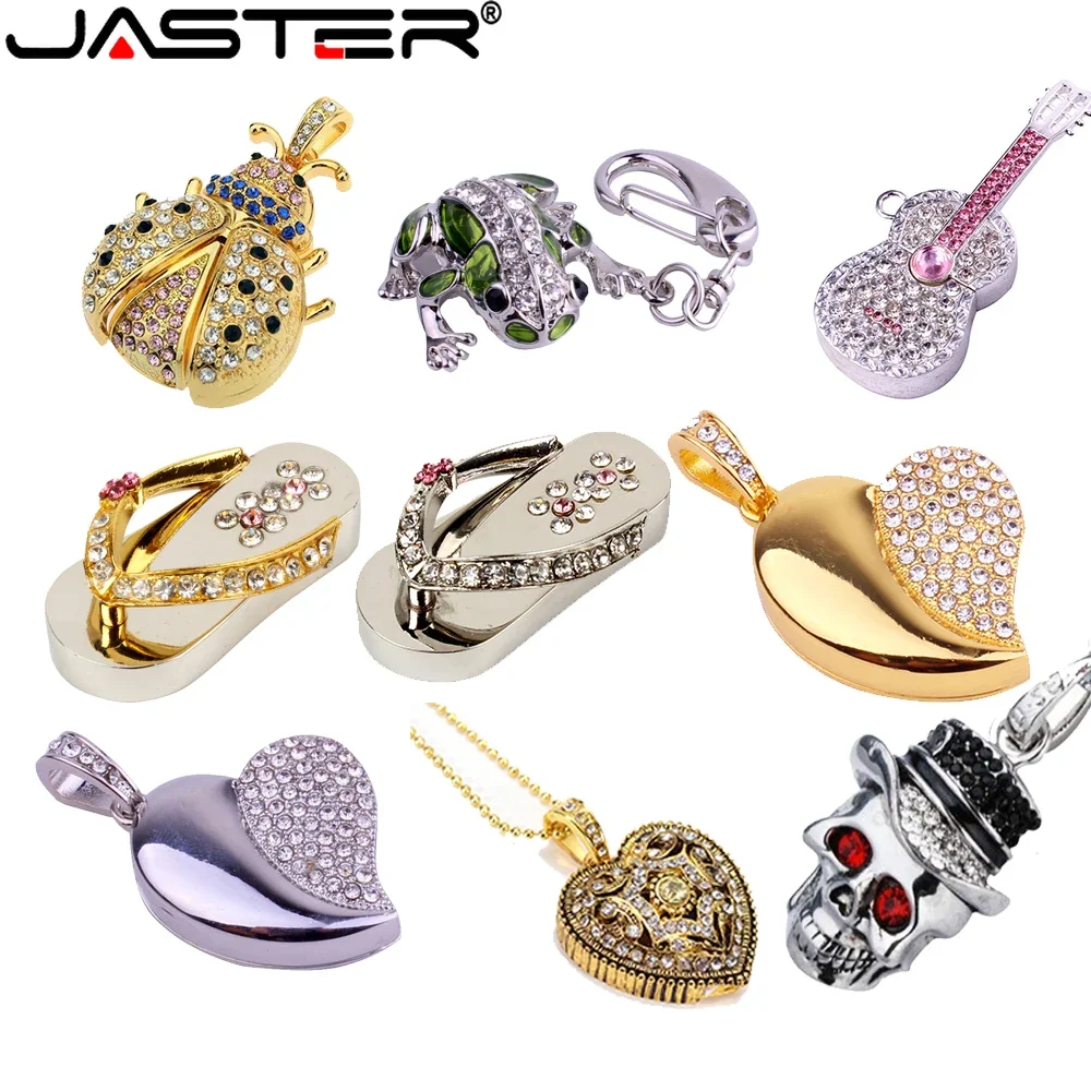 JASTER-Creative-Crystal-USB-Flash-Drives-64GB-Metal-Skull-Pen-Drive ...