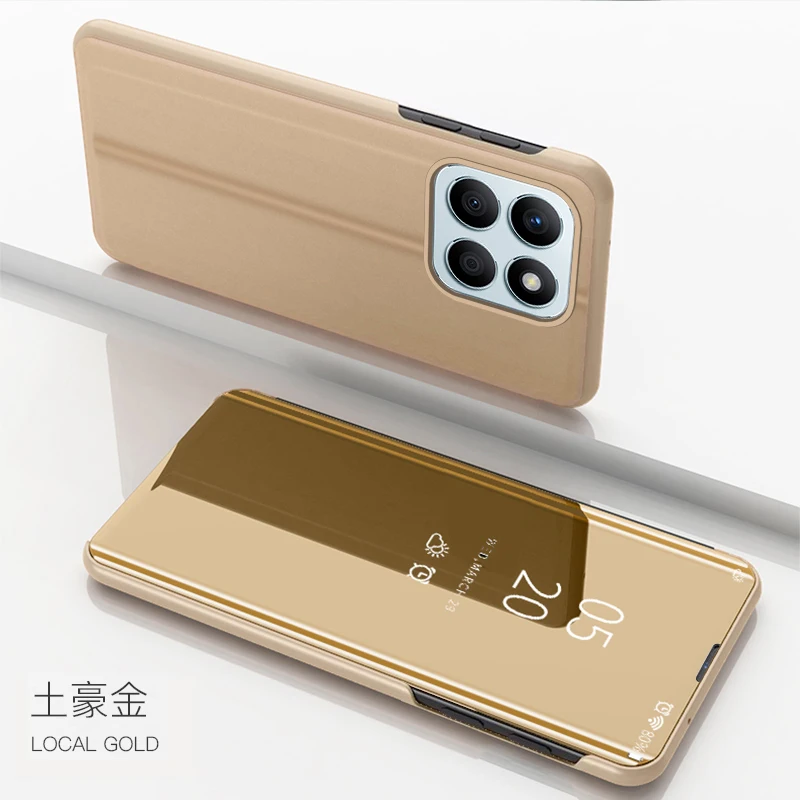 Case-For-Honor-X8B-Curved-Electroplating-Mirror-Stand-Camera-Protection ...