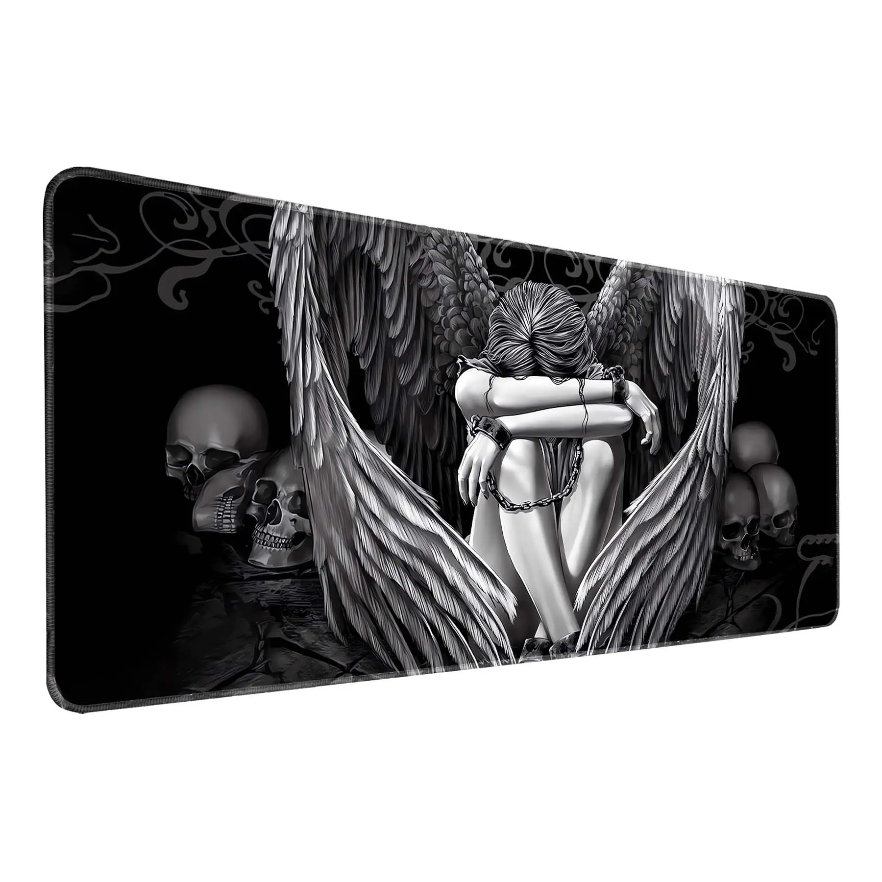 Large Mousepad Gaming Mouse Pad Gothic Angel & Skull for Office ...