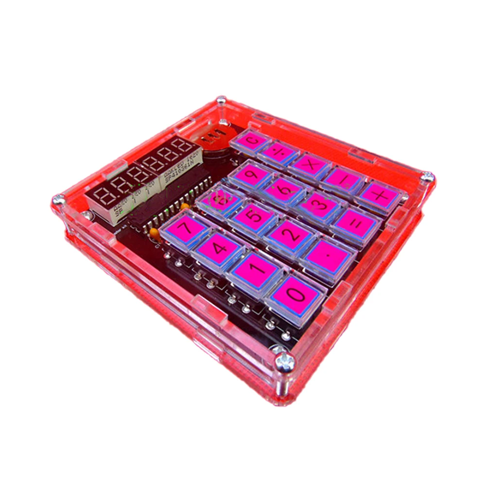 DIY MCU Calculator Kit Digital Tube Calculator With Six Bright Red 7 ...