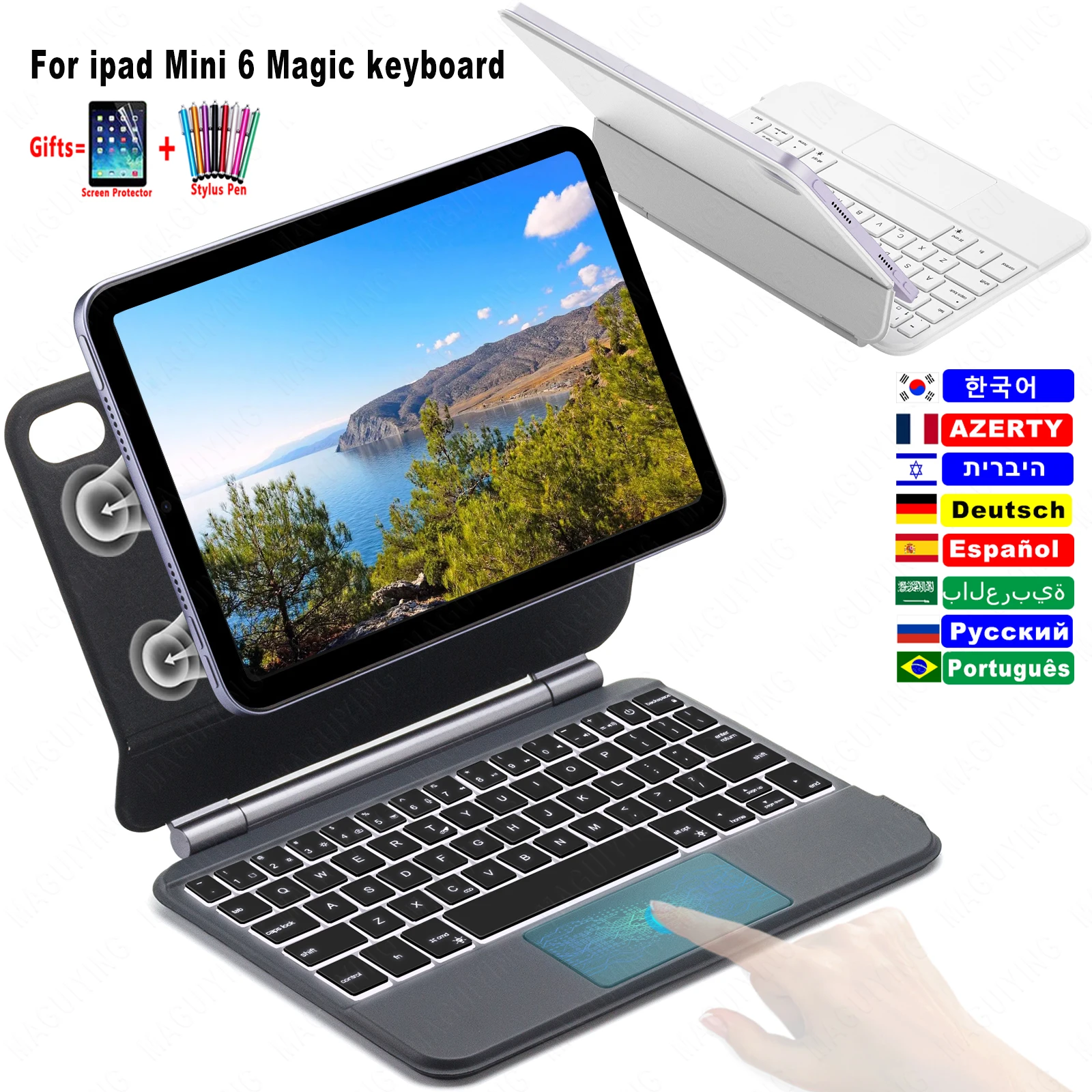 Magic-Keyboard-for-iPad-Mini-6-6th-Generation-Case-Keyboard-for-iPad ...