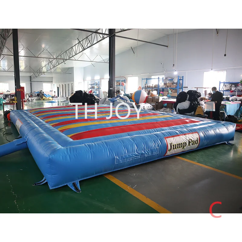 free-ship-to-door-Colorful-rainbow-big-outdoor-inflatable-jump-pad-8x5m ...