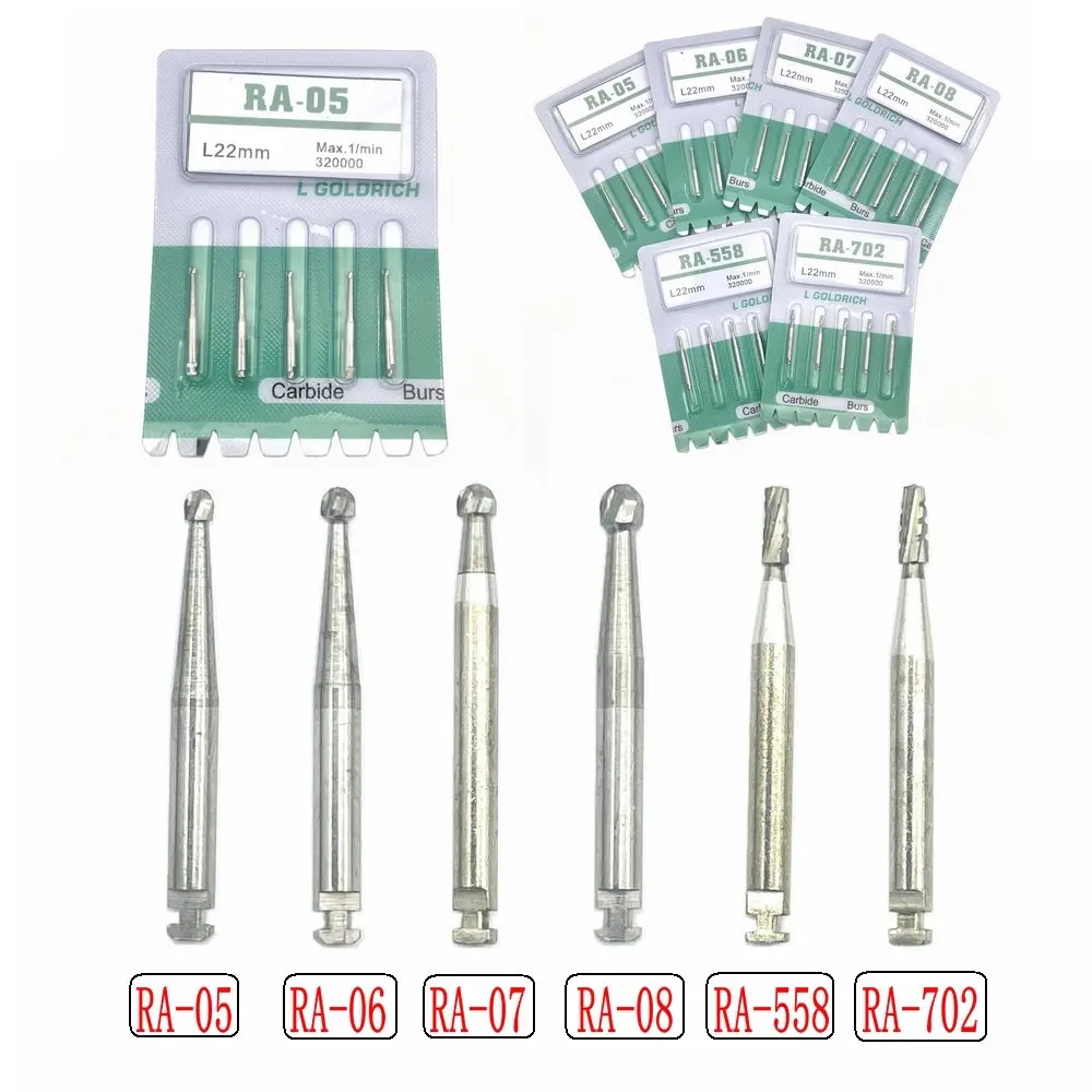 5pcs-pack-Dental-Tungsten-Steel-Carbide-burs-For-Low-Speed-Latch-Type ...