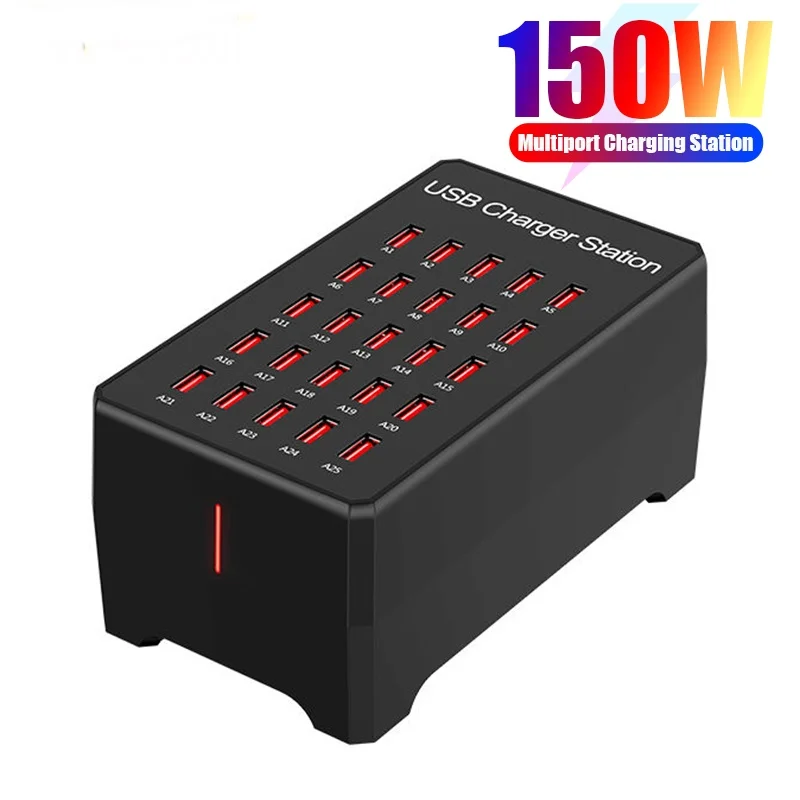 150W-Multi-USB-Fast-Charger-LED-Indicator-30-Ports-USB-2-4A-Charging ...